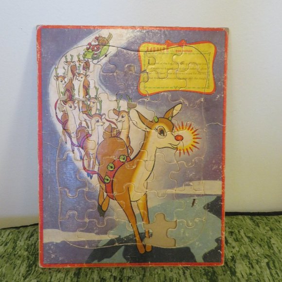 Toys | Vintage Rudolph Board Puzzle | Poshmark